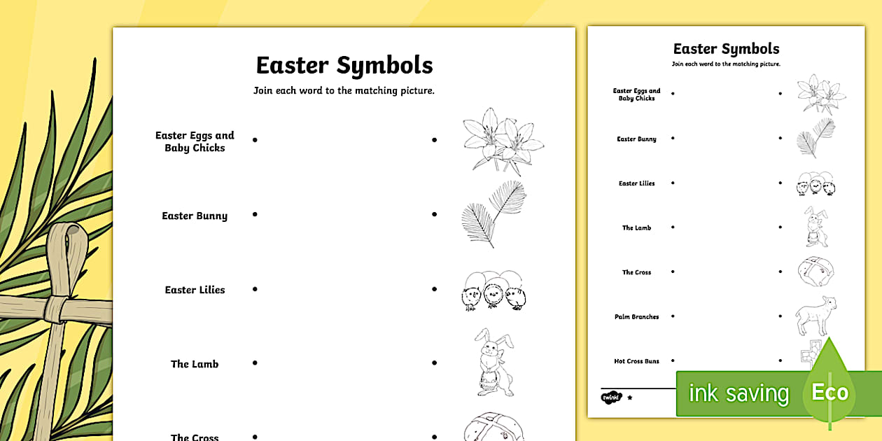 Higher Ability Easter Symbols Matching Activity - Twinkl
