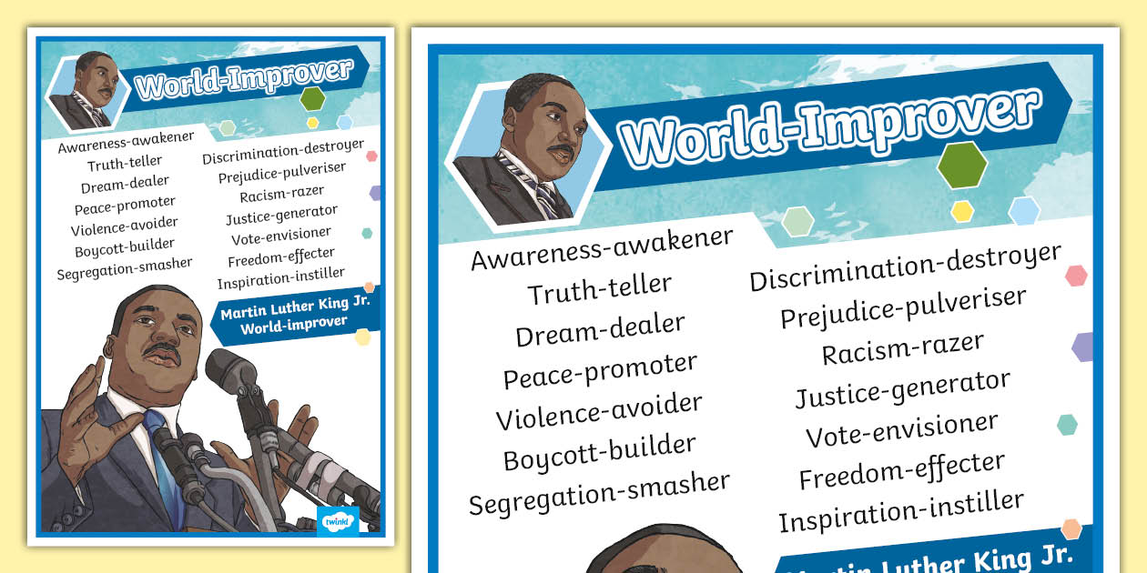 Martin Luther King Jr. Poem: Kenning for KS2 (teacher made)