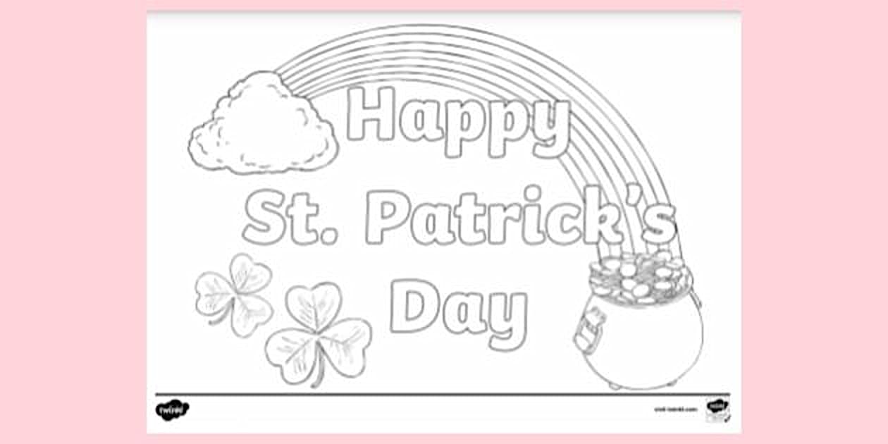 St Patty's Colouring Sheet | Colouring Sheets (teacher made)