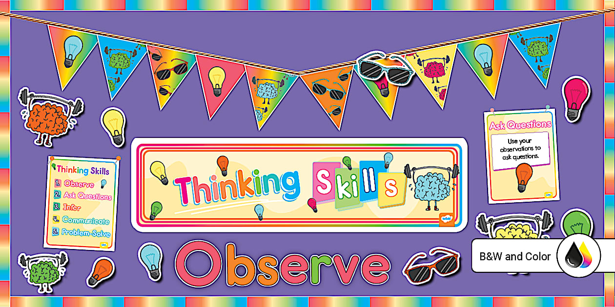 Thinking Skills Bulletin Board Pack (teacher made) - Twinkl