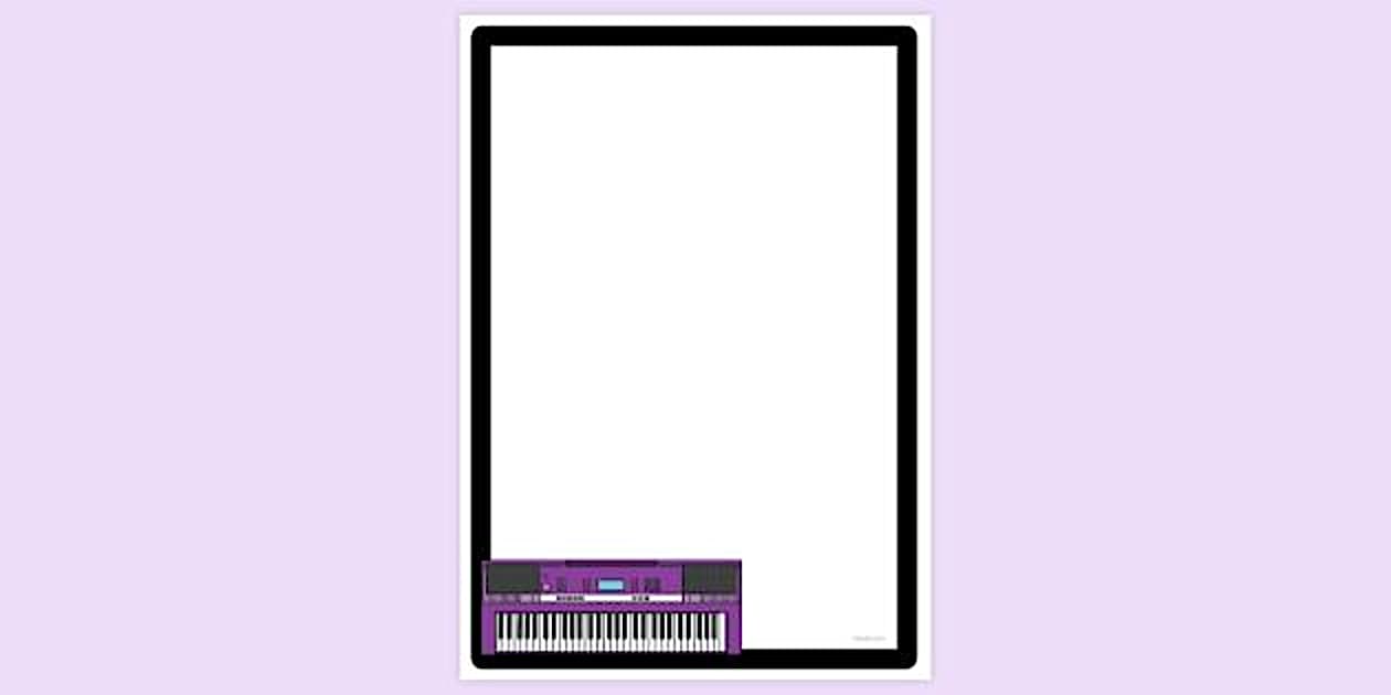 Music Keyboard Page Border | Page Borders | Twinkl - Twinkl