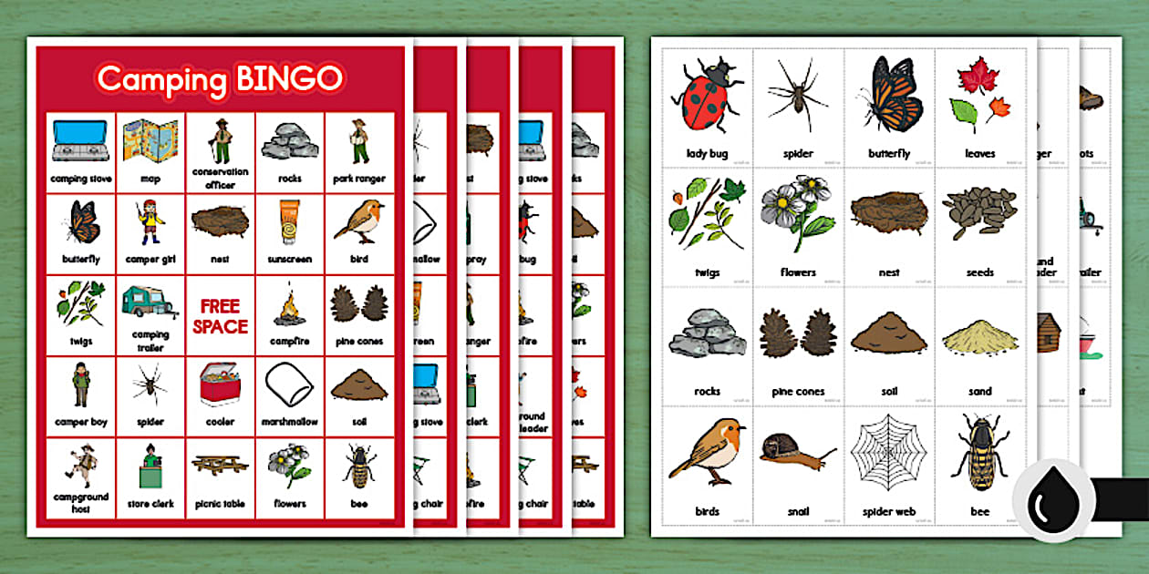 Camping in Canada: Camping-Themed Bingo Game - Twinkl