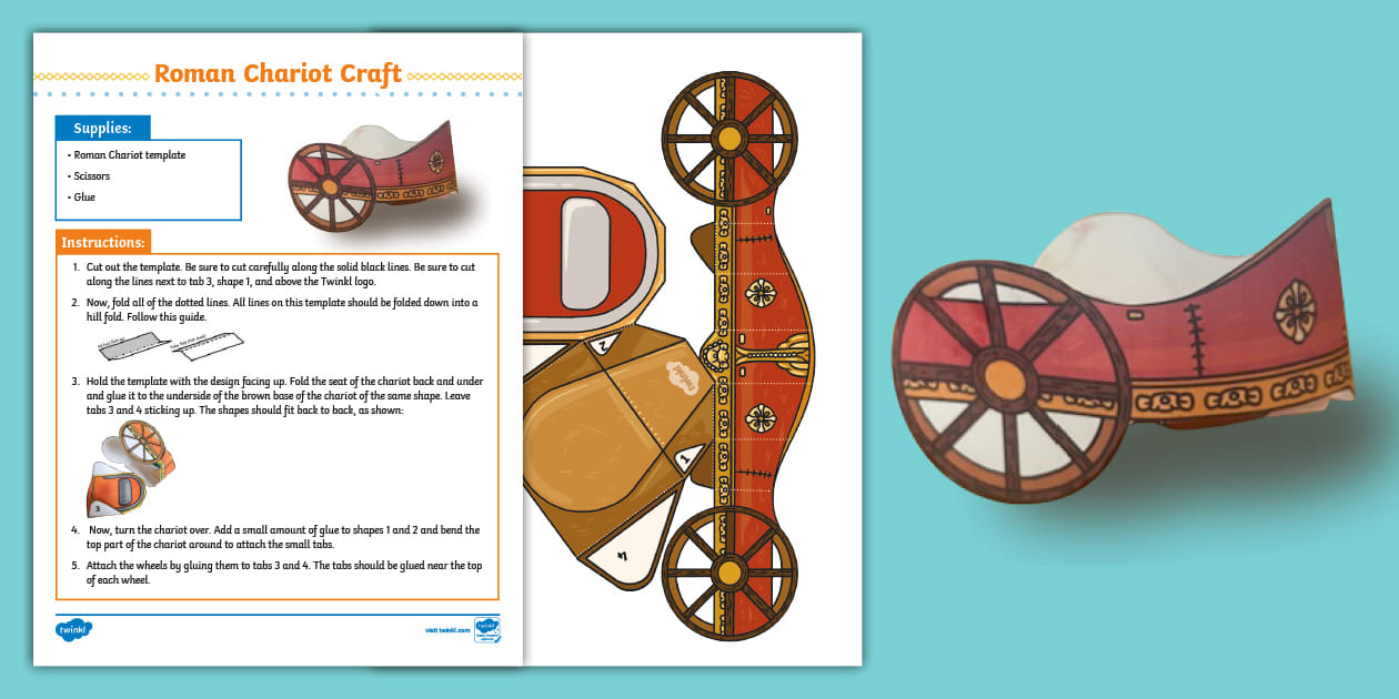 Roman Chariot Craft (teacher made) - Twinkl