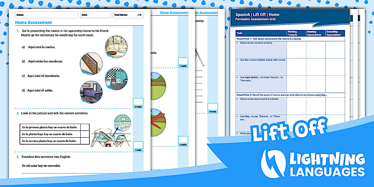 👉 Spanish Home Assessment Pack
