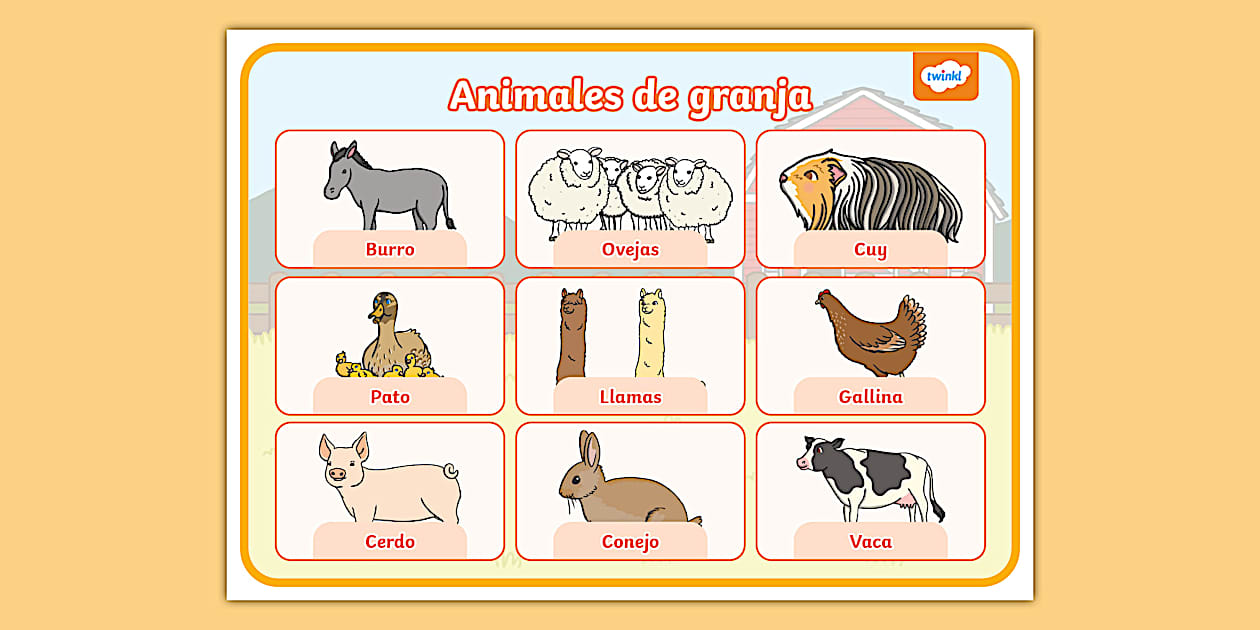 Lámina: Animales de granja | Twinkl