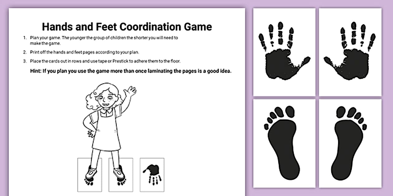 Hand and Foot Game Printable | Resource | Twinkl USA