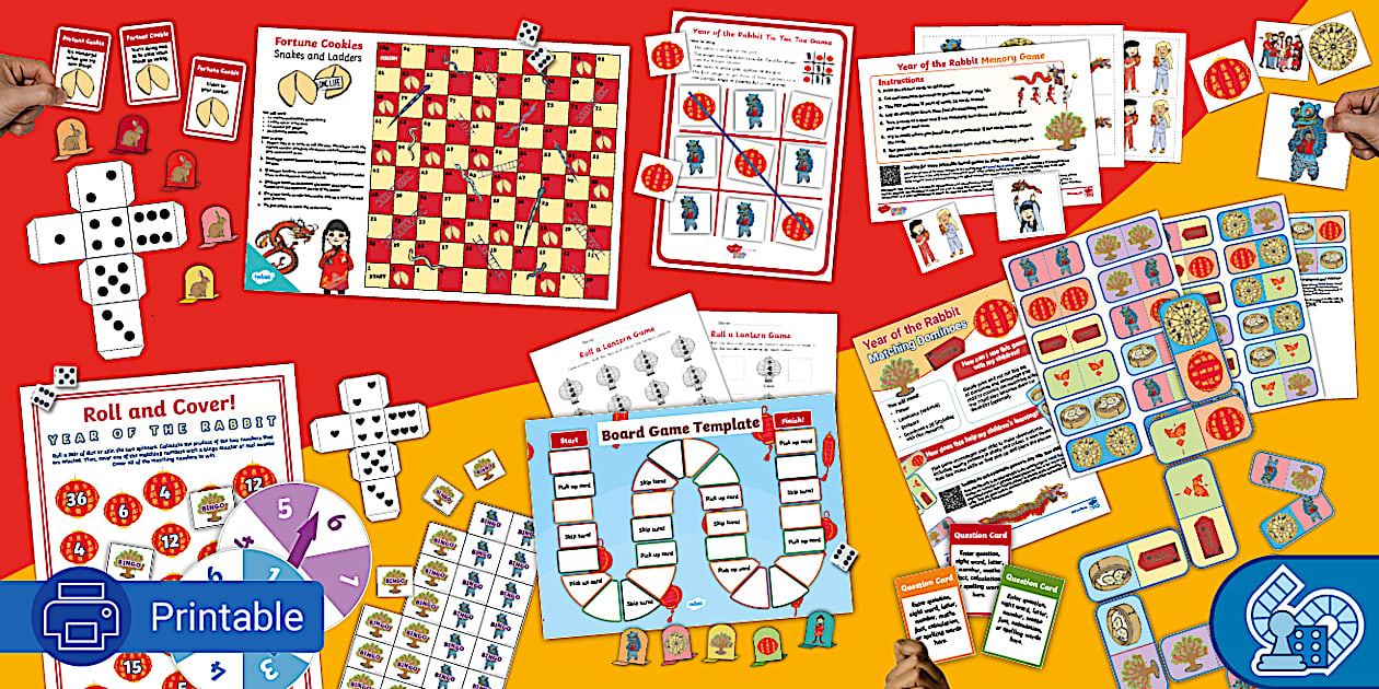 Year of the Rabbit Games Pack - Twinkl Board Games - Twinkl