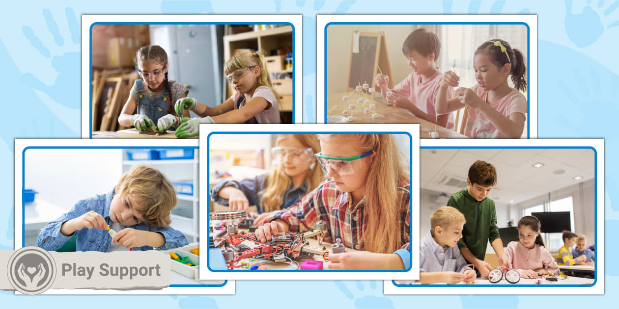 STEM Play Older Children Photo Display Pack (teacher made)