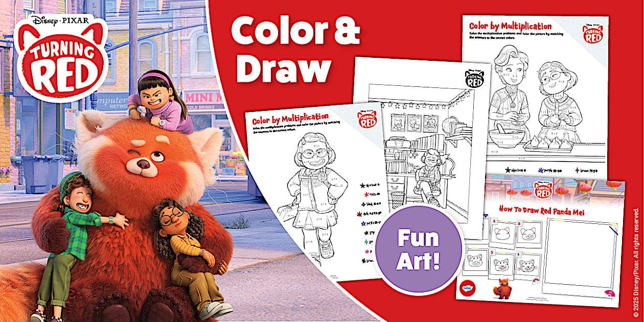 Turning Red: Coloring & Drawing Activity Pack