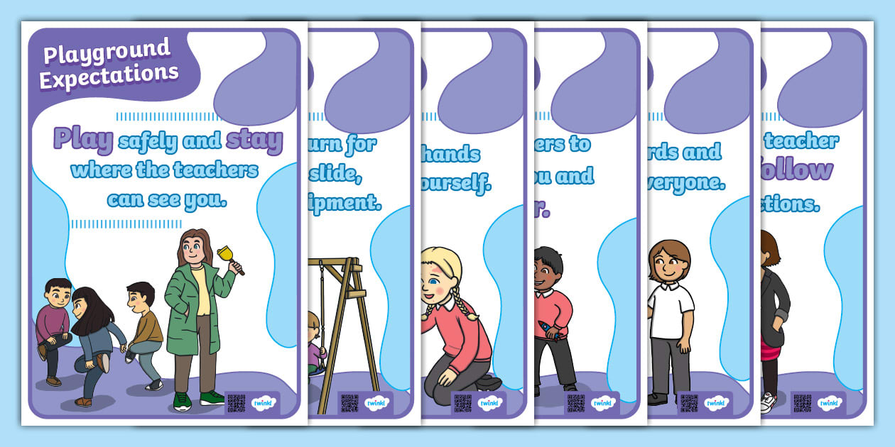 Playground Expectations Display Poster Pack (Teacher-Made)