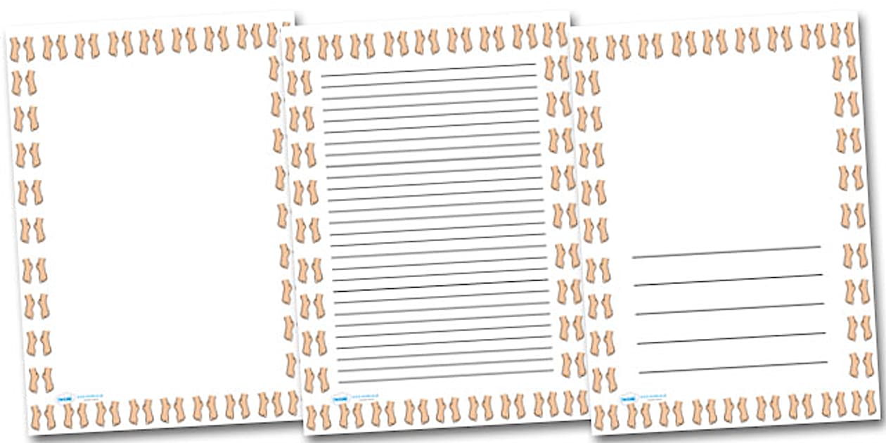 Feet Portrait Page Borders- Portrait Page Borders - Twinkl