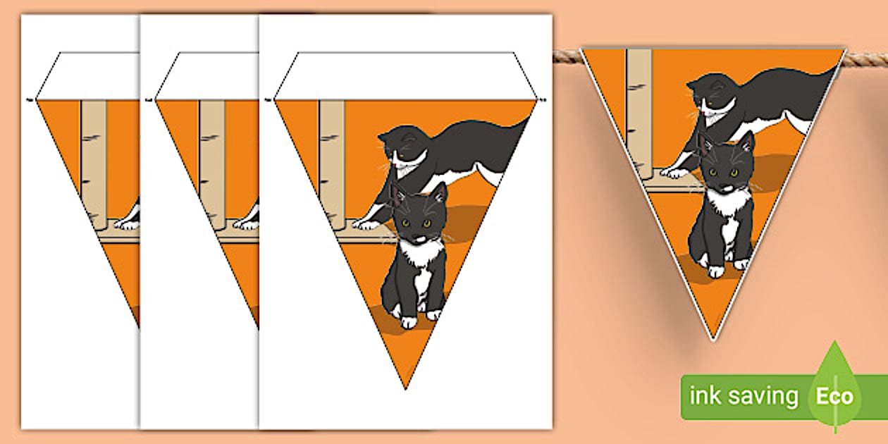Kitten and Cat Bunting - Primary Resources (Teacher-Made)