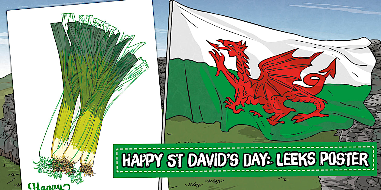 Happy St David's Day: Leeks Poster