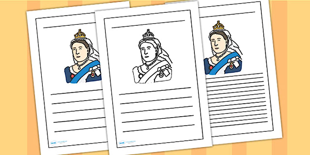 Queen Victoria Writing Frame (Hecho por educadores) - Twinkl