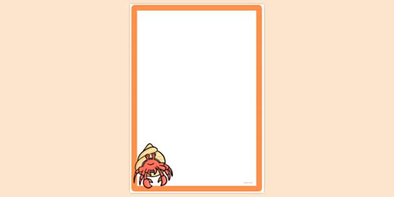 Hermit Crab Page Border | Page Borders | Twinkl - Twinkl