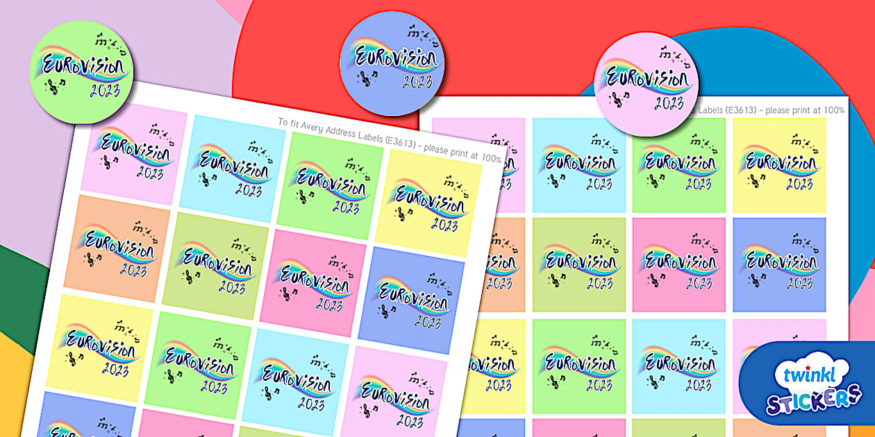 Eurovision Stickers (Hecho por educadores) - Twinkl