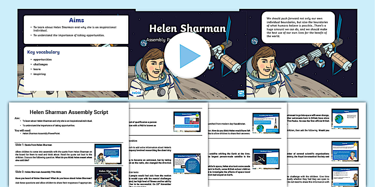 Helen Sharman Assembly Pack Teacher Made Twinkl
