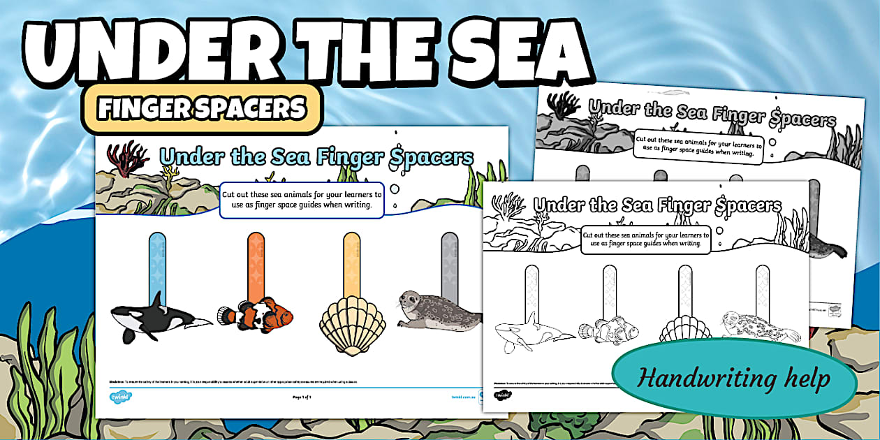 * NEW * Under the Sea Finger Spacers - Twinkl