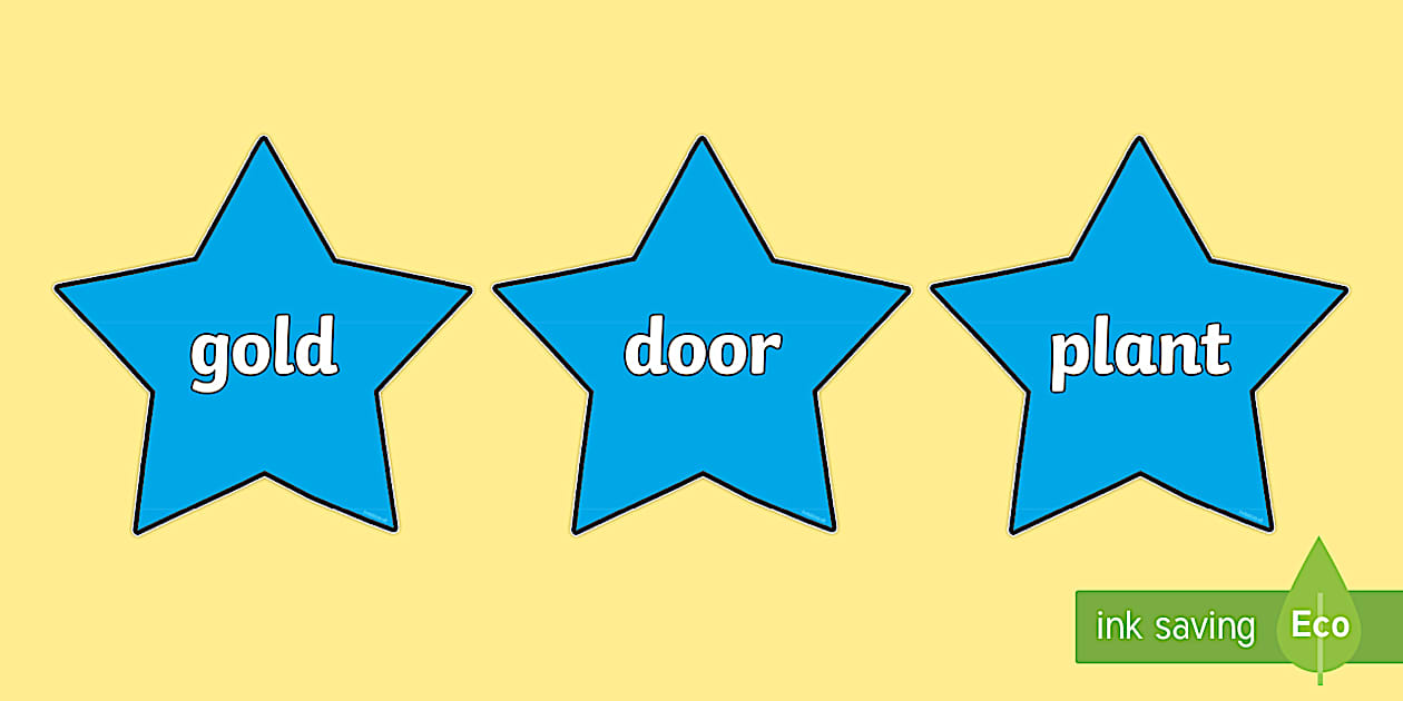 Editable Year 2 Common Exception Words on Stars - Twinkl