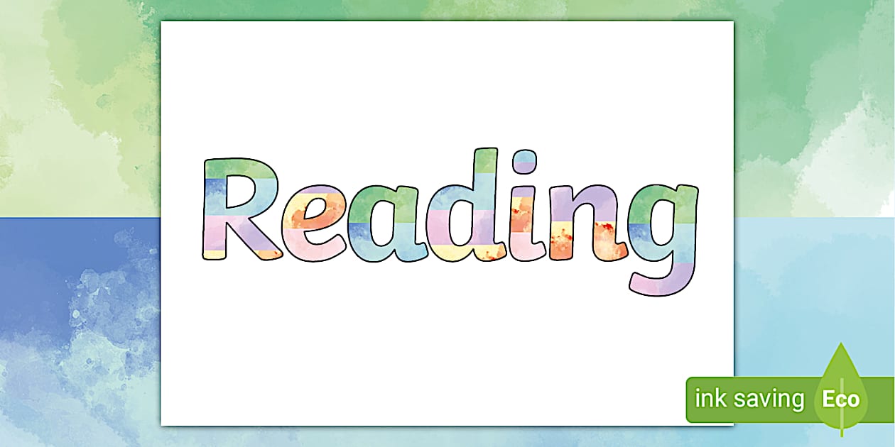 Reading Watercolour Display Lettering (Teacher-Made)