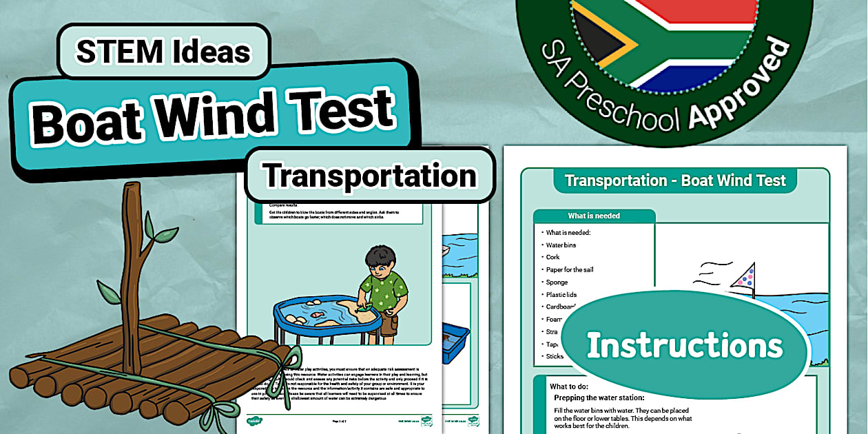 Preschool- Transportation: Boat Wind Test- STEM Ideas