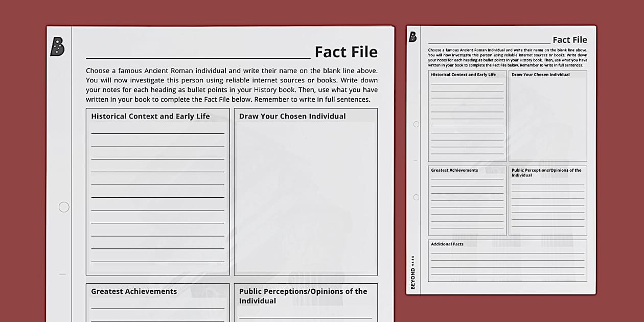 Update to A Roman Fact File (teacher made) - Twinkl