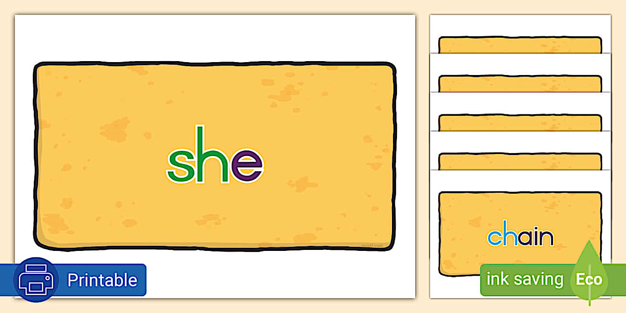 Grade 2 Phonics: sh- and ch-: Word Wall Cards (teacher made)