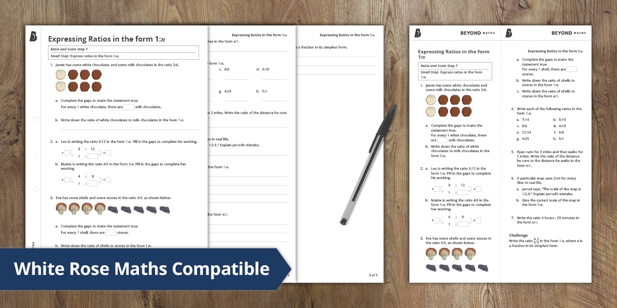 👉 Expressing Ratios in the form 1:n (teacher made)