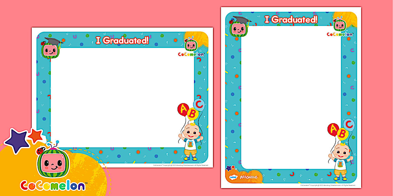 FREE! - Cocomelon Graduation Photo Frame | Twinkl Resources USA