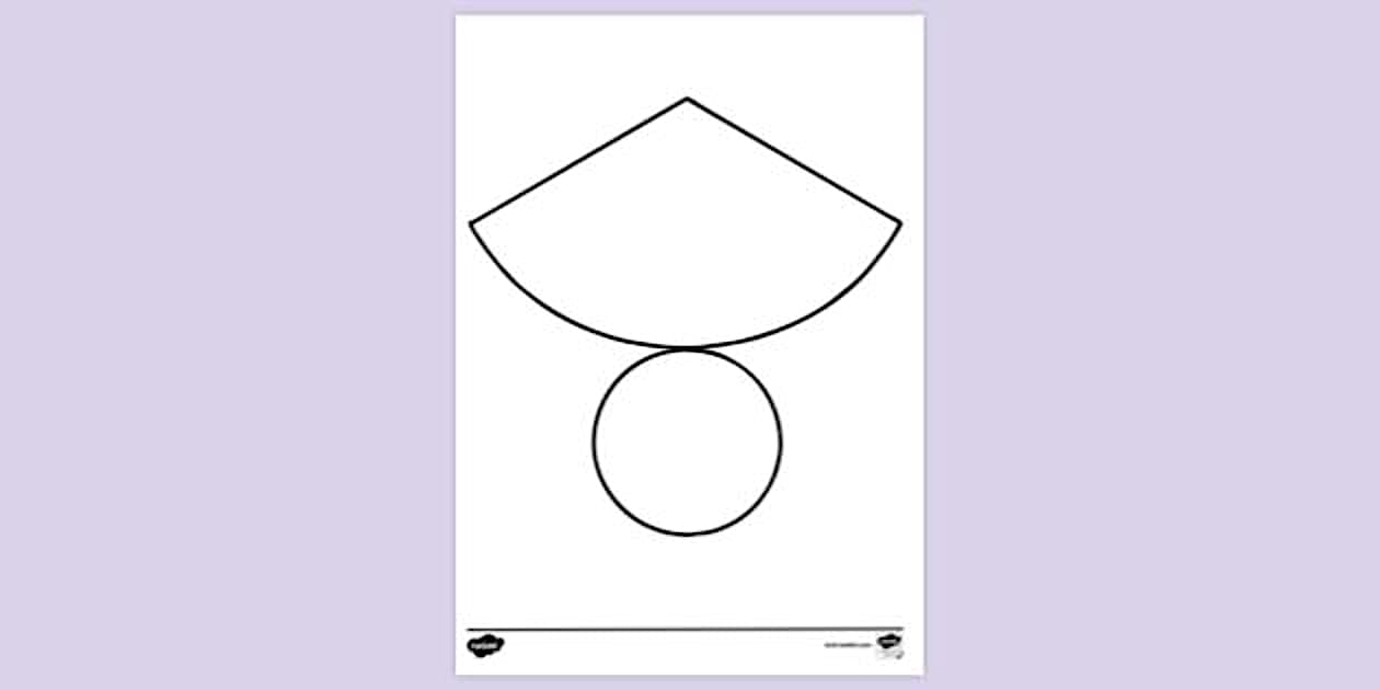 Cone Net Colouring | Colouring Sheets (Teacher-Made)