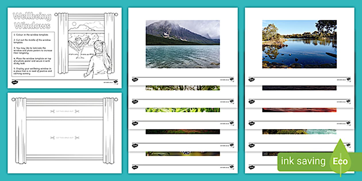 Wellbeing Window Display Posters | Mental Health Posters