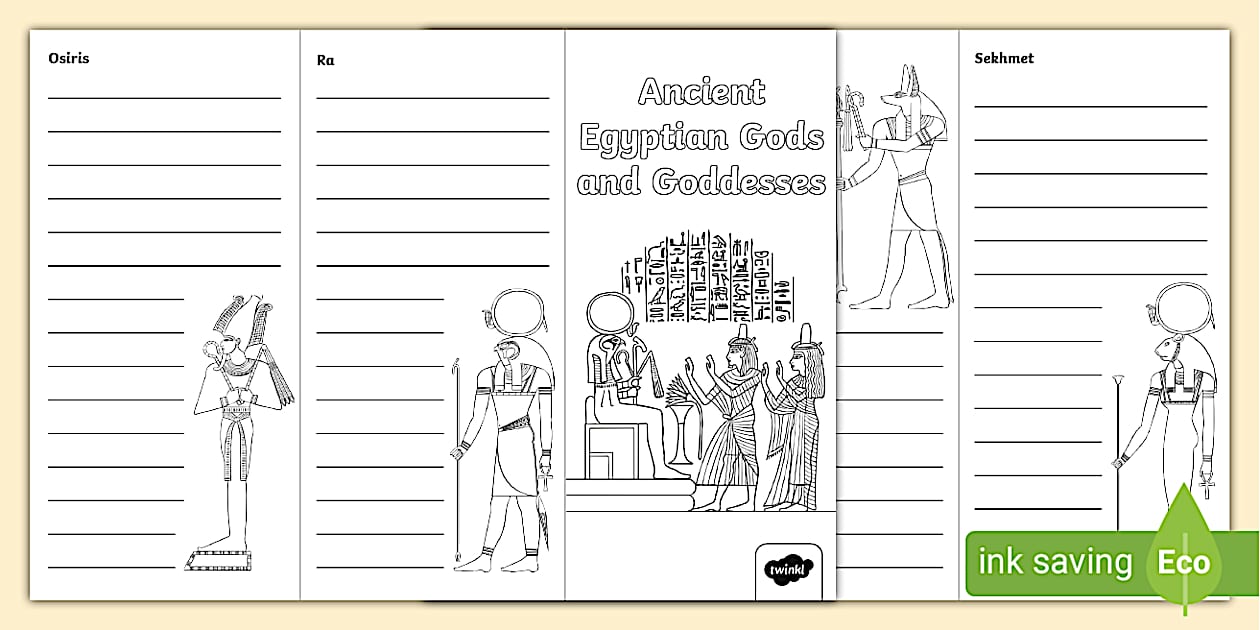 Ancient Egyptian Gods and Goddesses Leaflet Template