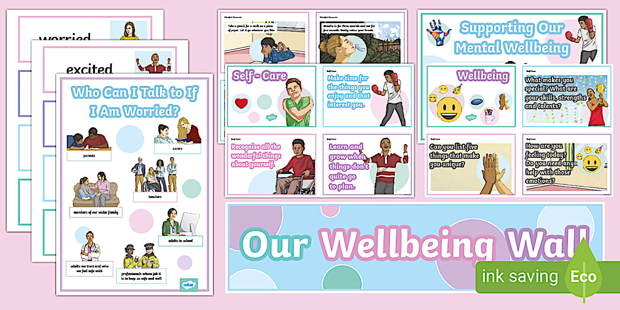 Interactive Wellbeing Display Pack - PSHE and Wellbeing