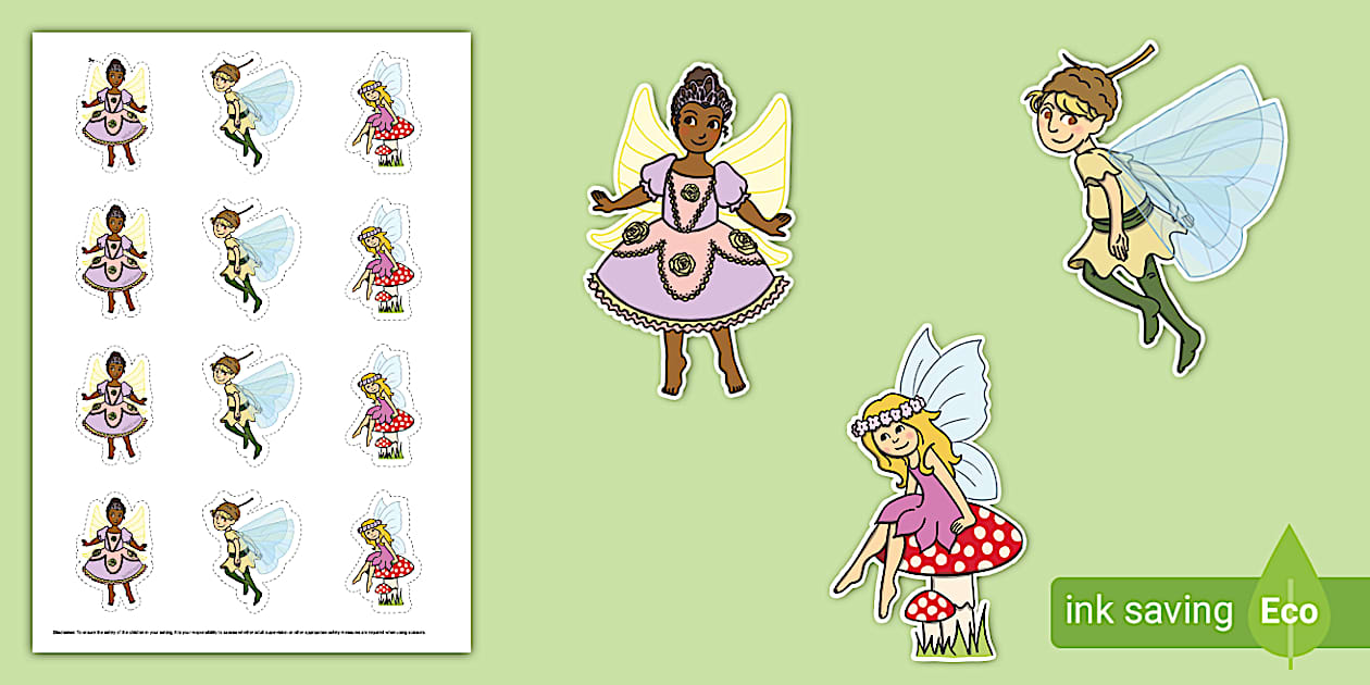 Small Fairy Cut-Outs (teacher made) - Twinkl
