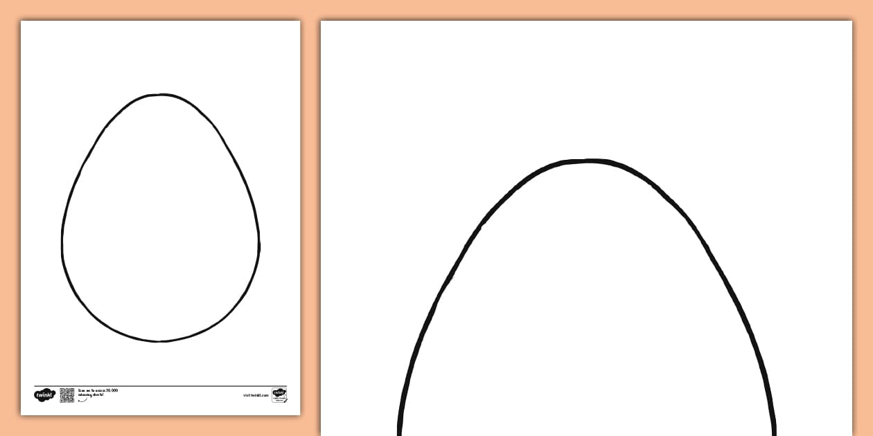Blank Easter Egg Colouring | Colouring Sheets