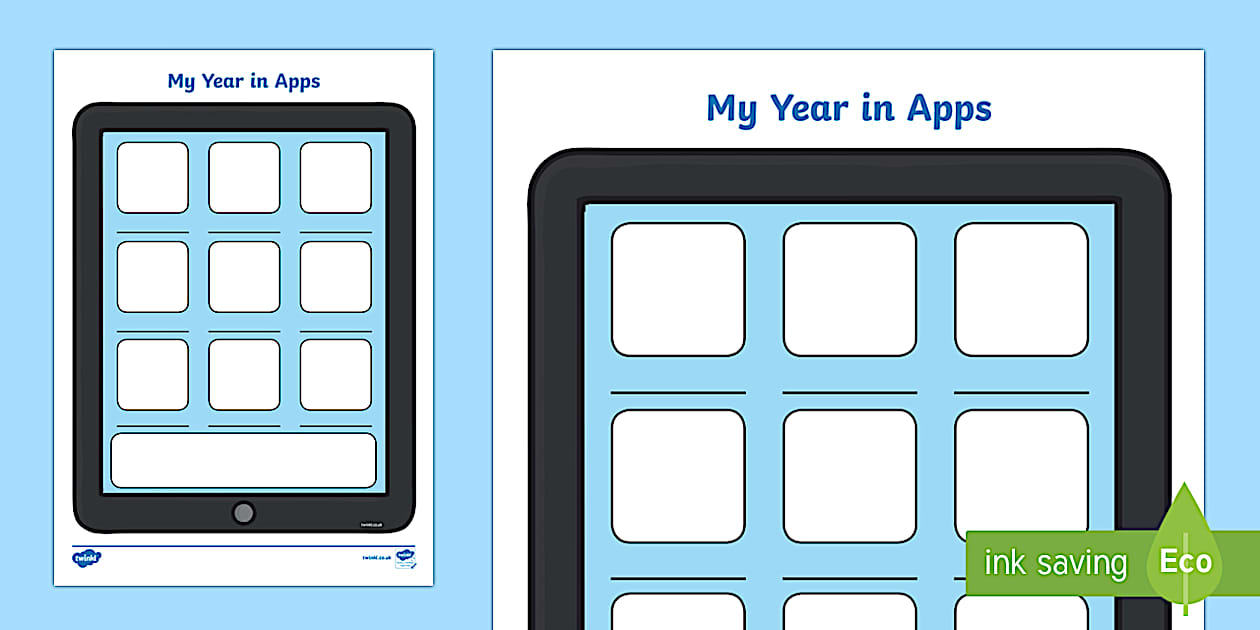 My Year in Apps Worksheet / Worksheet (teacher made)