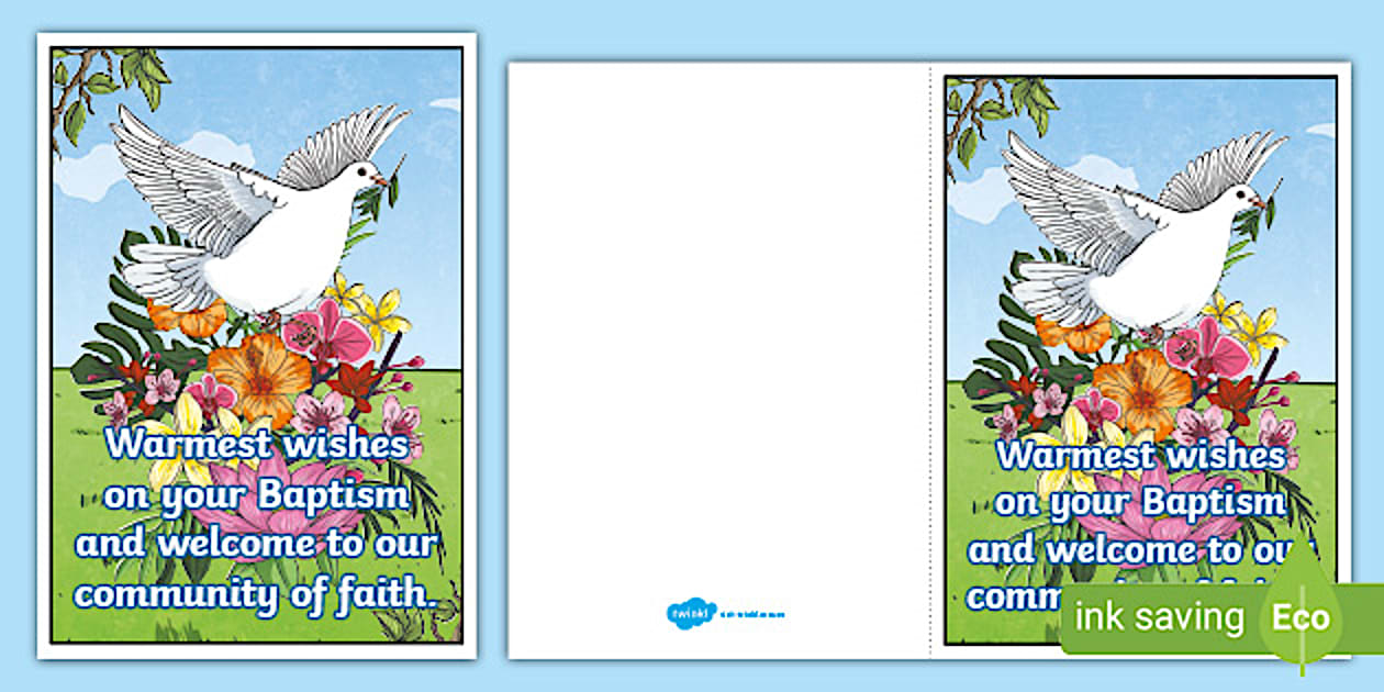 Baptism Card Upper Primary (teacher made) - Twinkl