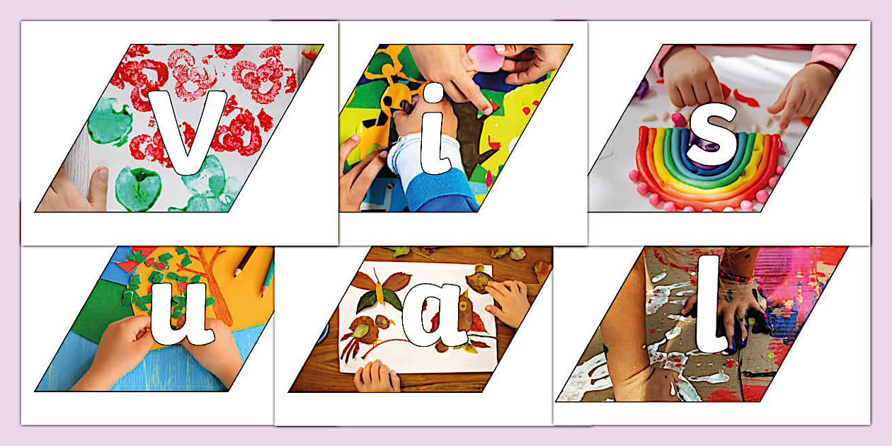 Visual Arts Rhombus Display Shapes - Twinkl