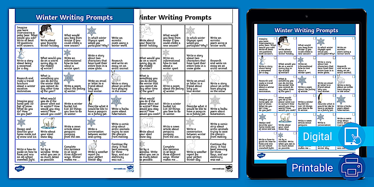 Winter Writing Prompts | Teaching Resource | Twinkl USA