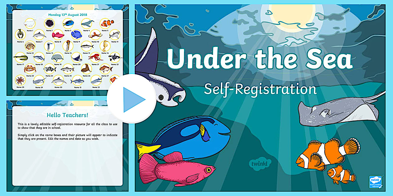 Under the Sea Self-Registration PowerPoint - Twinkl