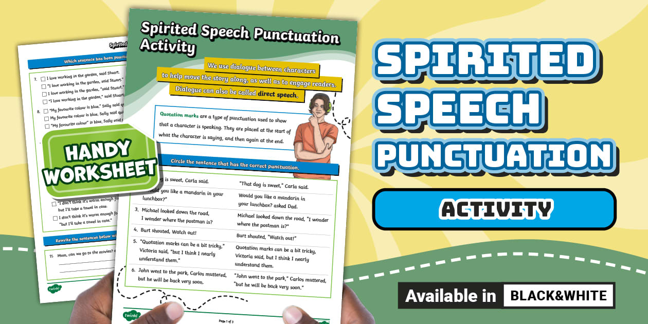 Spirited Speech Punctuation Activity
