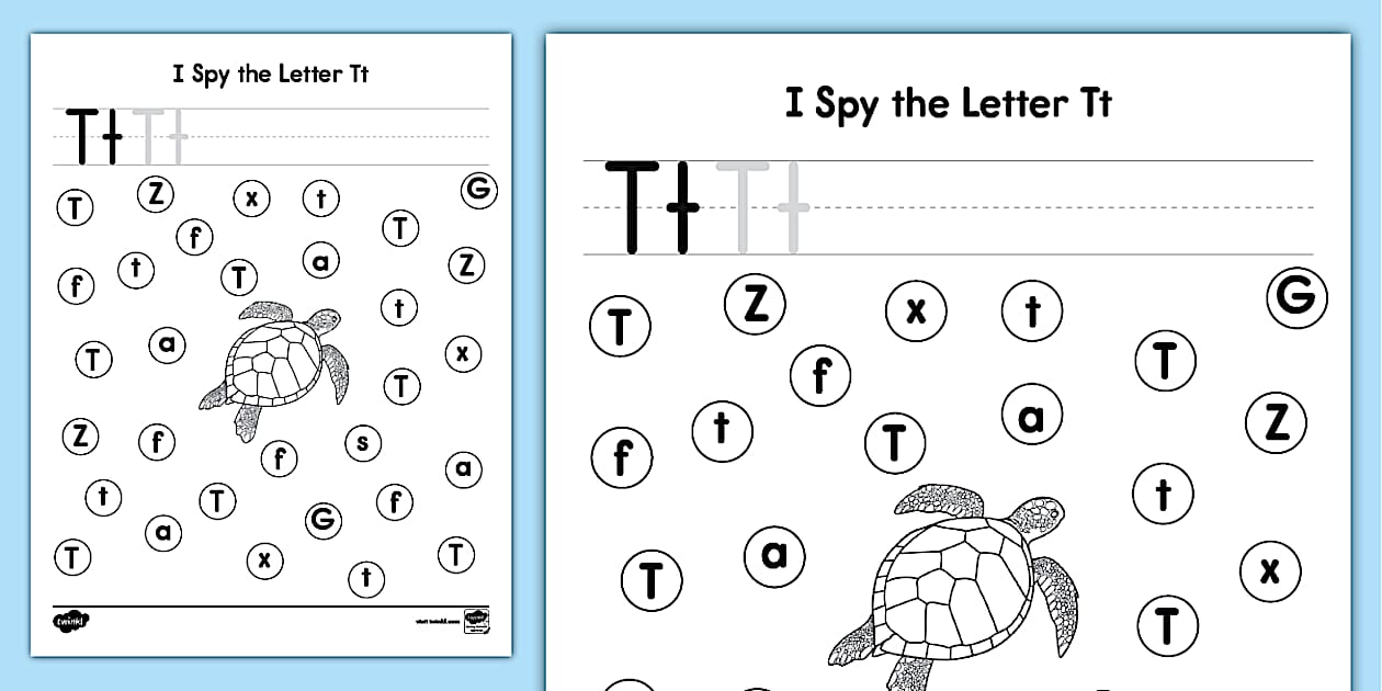 I Spy the Letter Tt Activity (teacher made) - Twinkl