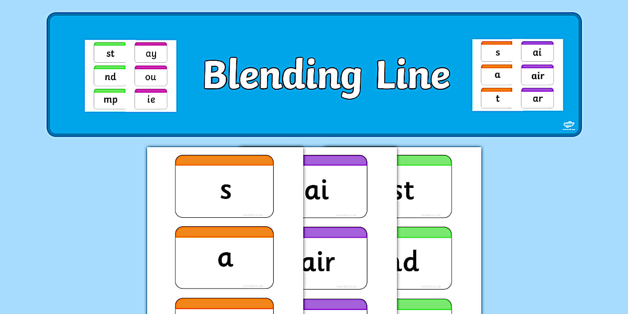 Cursive Blending Line Phonics Display Pack (teacher made)