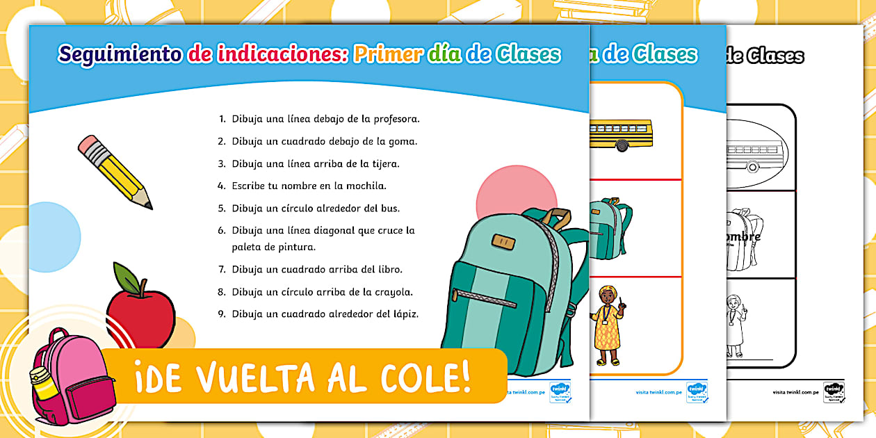 Ficha de actividad: Seguimiento de indicaciones - Twinkl