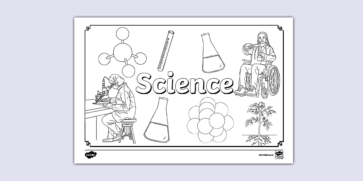 Science Doodles Colouring Sheet (teacher made) - Twinkl