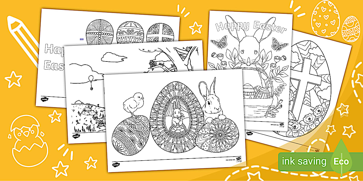 Easter Colouring Pages (Ages 7 - 11) - Twinkl
