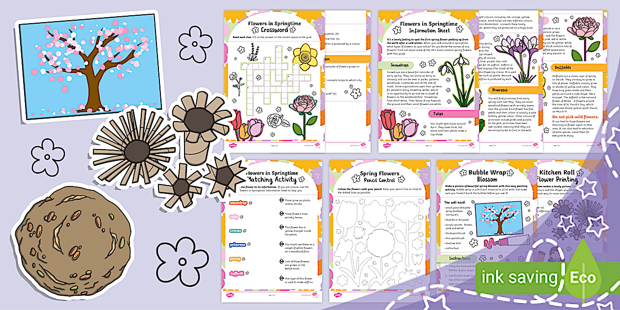 Flowers in Springtime Activity Pack (Ages 5 - 7) - Twinkl