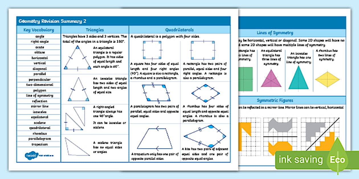 Grade 8 Geometry Worksheets PDF | Geometry Revision 2