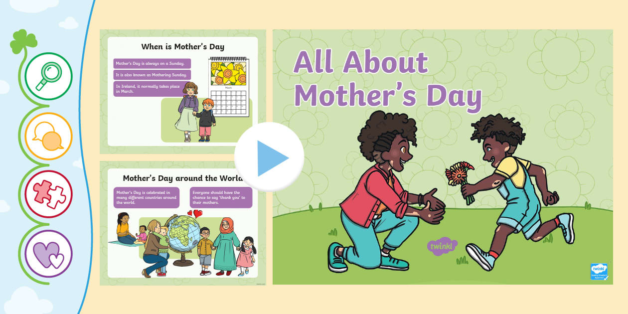 All About Mother's Day PowerPoint (professor feito) - Twinkl