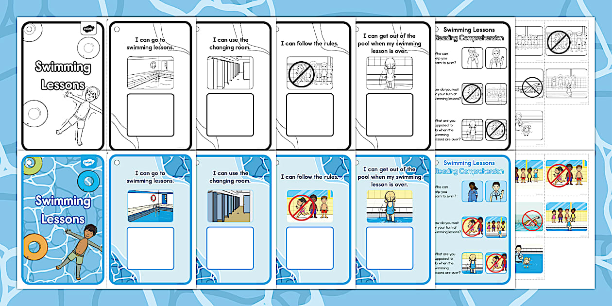 Swimming Lessons Adapted Reader for Special Education